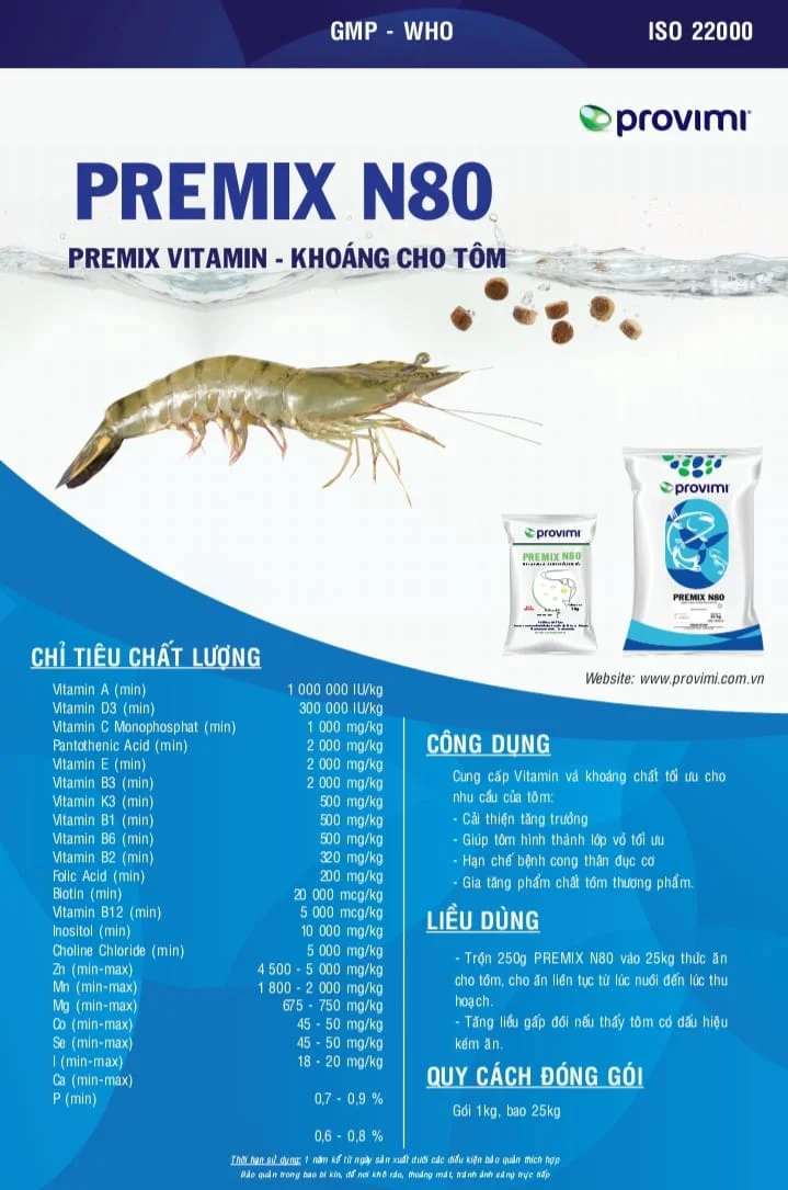 Premix Vitamin - Khoáng cho Tôm: Tối Ưu Hóa Sức Khỏe và Phát Triển ...